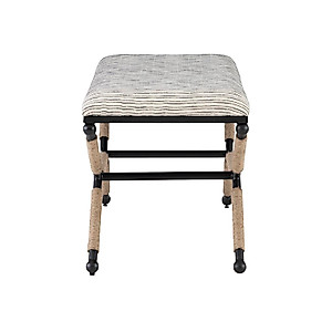 Linon Ashburn Campaign Bench Striped