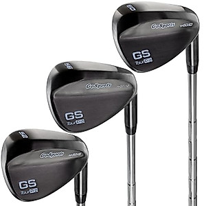 GoSports Tour Pro Golf Wedge Set - Includes 52 Degree Gap Wedge, 56 Degree Sand Wedge and 60 Lob Wedge Degree in Satin or Black Finish (Right Handed)