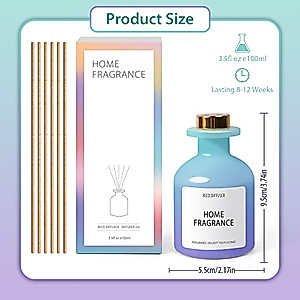 Scented Candles Set, Candles for Home Scented 4x2.0 oz/STRN Reed Diffuser Valentines Day, Home Fragrance Products Ocean Breeze/ 3.4oz/ 100ml