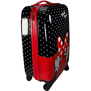Disney Luggage Kids Suitcase Minnie Mouse Carry on Hardshell Rolling Spinner Suitcase Travel Bags Gifts Trip Accessories - Personalized Minnie Mouse with Your Name