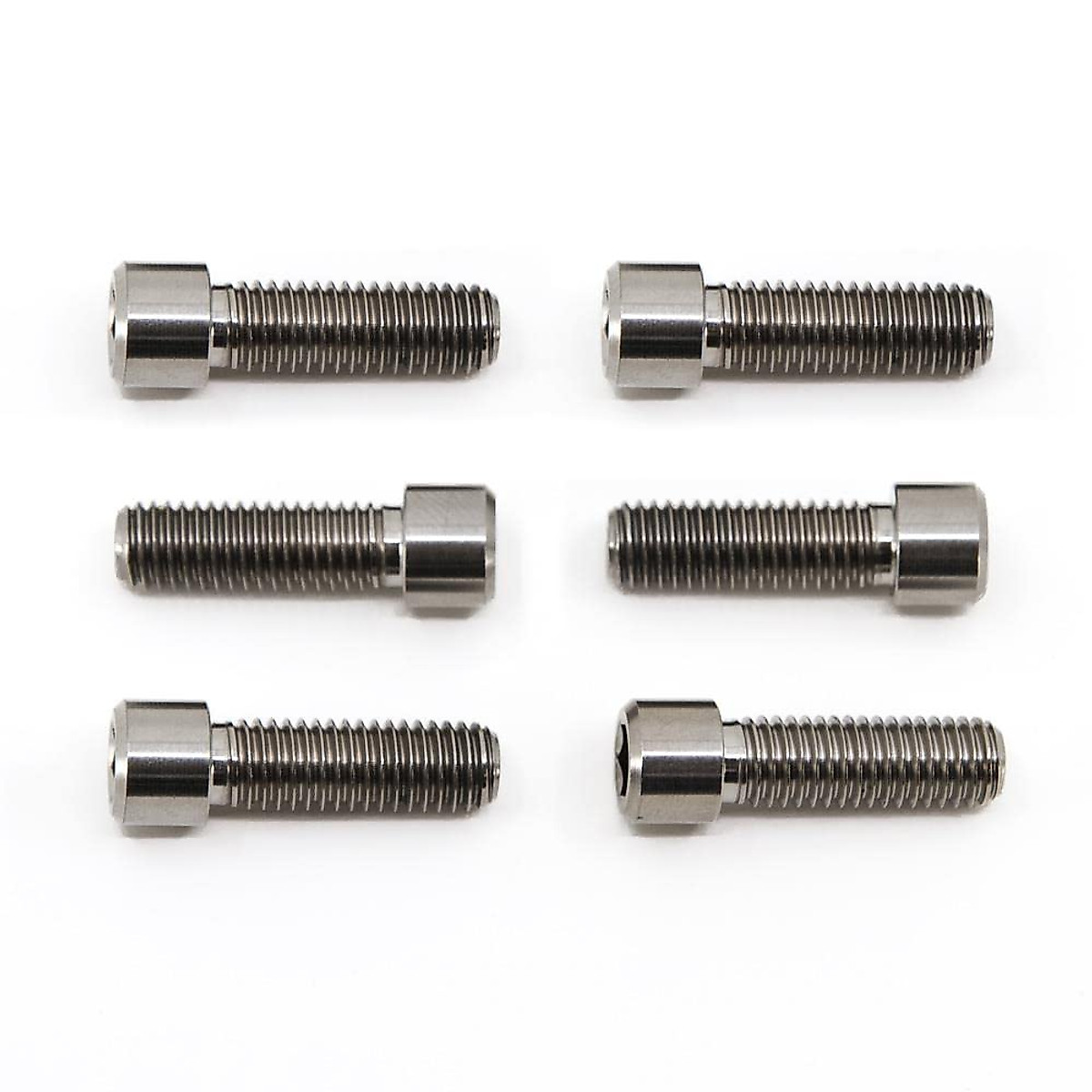M8 x 25mm Ti Titanium BMX Stem Bolts 1.25mm Thread Pitch Allen Head 6Pcs MTB