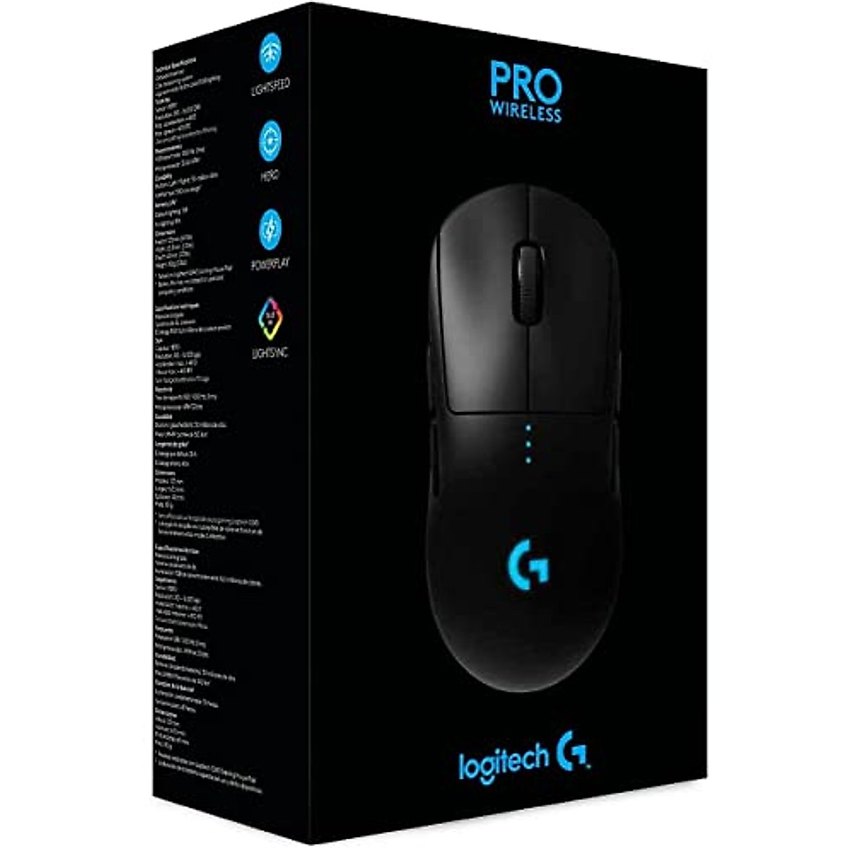 Logitech G Pro Wireless Gaming Mouse with Esports Grade Performance, Ergonomic Ambidextrous, 4-8 Programmable Buttons, and HERO 25K Sensor (Renewed)