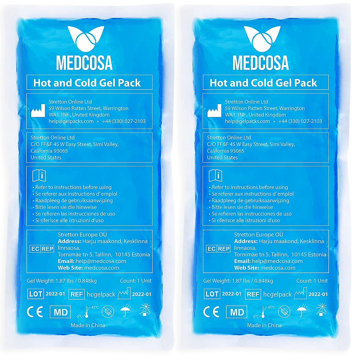 Medcosa Large Flexible Sport Ice Pack | Any Ache, Any Pain, We’ve Got You Covered | Extra Large Cold Reusable Pack | Ideal for Sport Injuries, R.I.C.E Treatment & Back Ailments