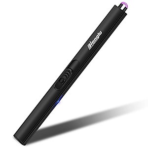 honglu Lighter Electric Lighter, Candle lighters, USB Plasma Long Arc Lighters Rechargeable Safety Lock for Cooking BBQs Fireworks No Butane Fuel - Black