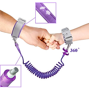 EPLAZA Toddler Leashes Penguin-Like Backpacks with Anti Lost Wrist Link Wristband for 3 to 5 Years Kids Girls Boys Safety (Penguin Light Purple)