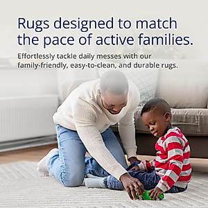 Abani Neutral Grey Area Rug 8' x 10' for Living Room, Bedroom - Criss Cross Line Zen Reiki Pattern - Durable & Easy to Clean