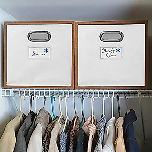 Niche Cubo Folding Fabric Storage Bins, Set of 2, White