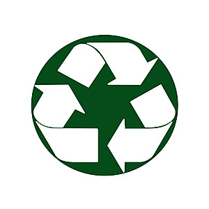 Vinyl Round Recycle Sticker Green Recycle Bin Decal Stickers 3" 4 Pack Trash Can Indoor Outdoor Home Office