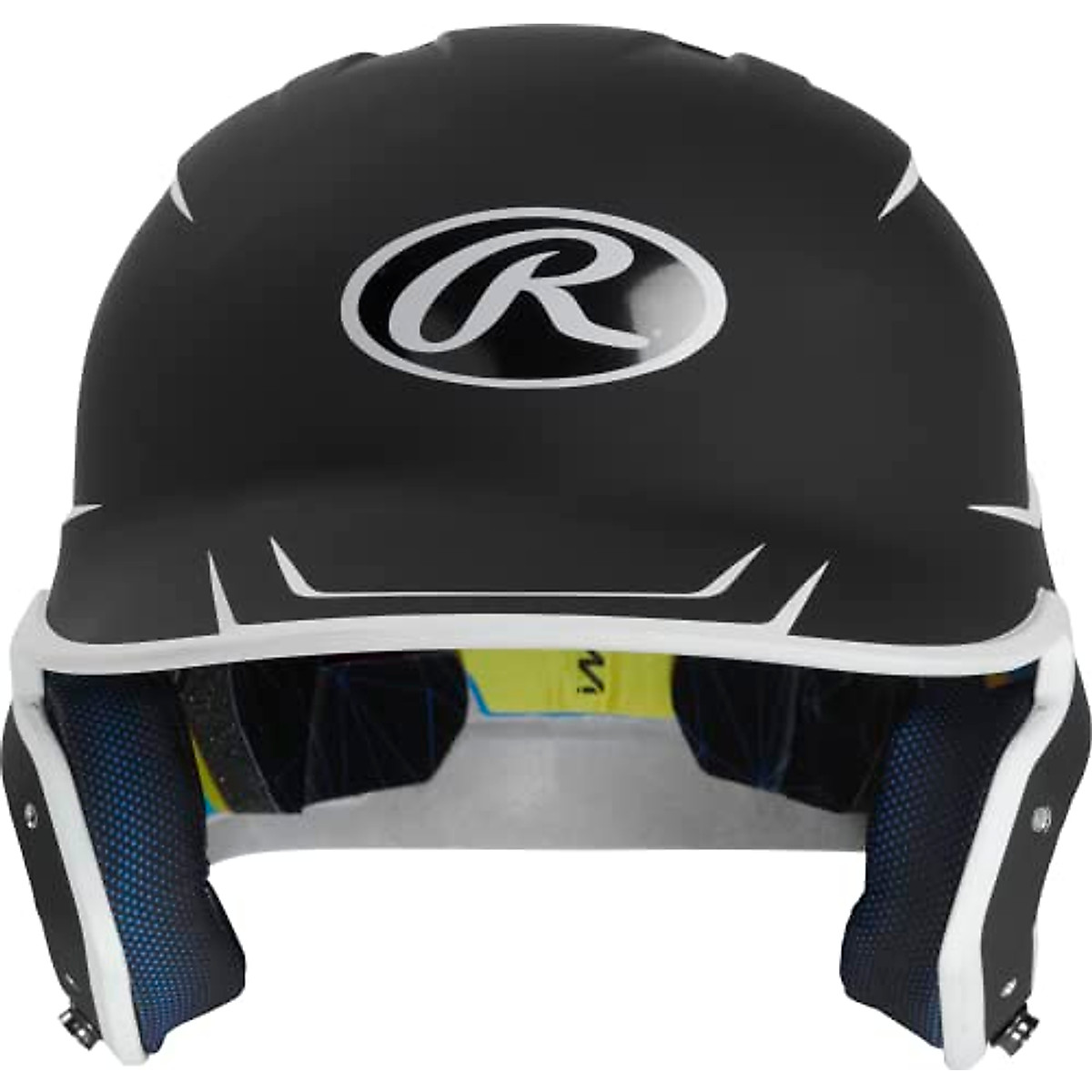 Rawlings | MACH Batting Helmet | Matte Black/White | Senior (6 7/8" - 7 5/8")