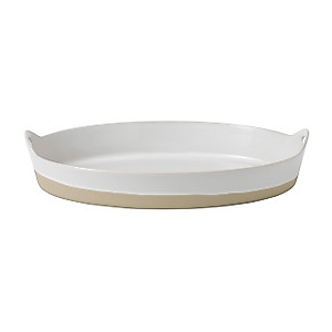 Royal Doulton Ellen Degeneres Ceramic Accessories Serving Bowl, 37.6 x 11.6 x 27.2 cm, White