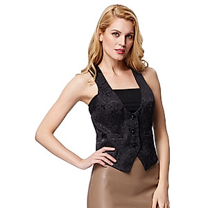 GRACE KARIN Suit Vest For Women Sleeveless Dressy Waistcoat Vest