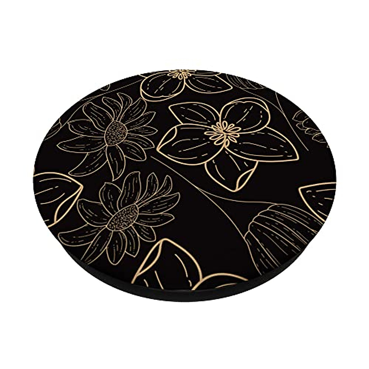 vintage floral engraving style PopSockets Swappable PopGrip