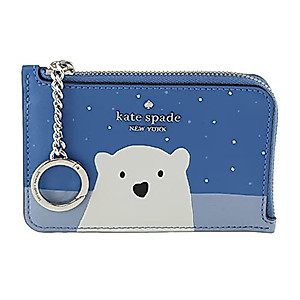 Kate Spade New York Wallet Arctic Friends L-zip Card Holder Wallet, Polar Bear