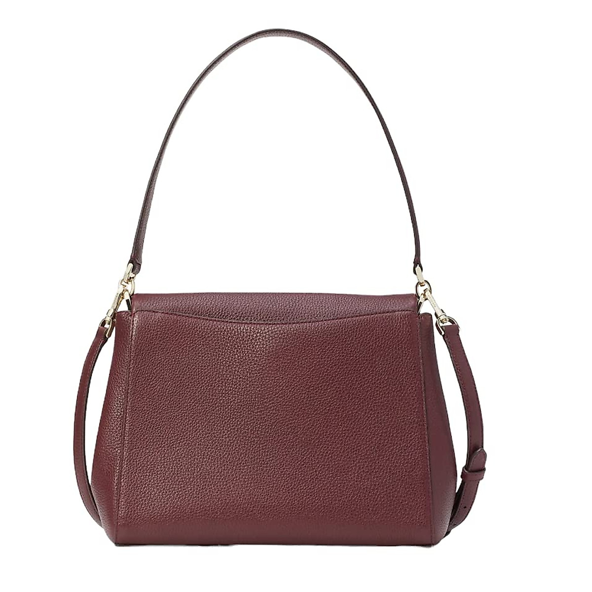 Kate Spade Leila Medium Pebbled Leather Flap Shoulder Bag In Cherrywood
