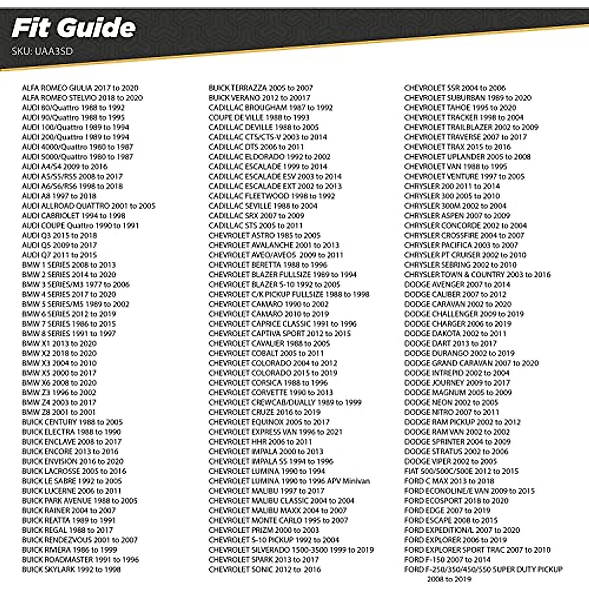 SCOSCHE Multi-Vehicle All-In-One Antenna Adapter UAA3