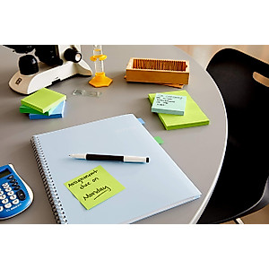 Post-it Super Sticky Notes, 3 in x 3 in, 1 Cube, 2x the Sticking Power, Bright Colors, Recyclable (2027-SSGFA)