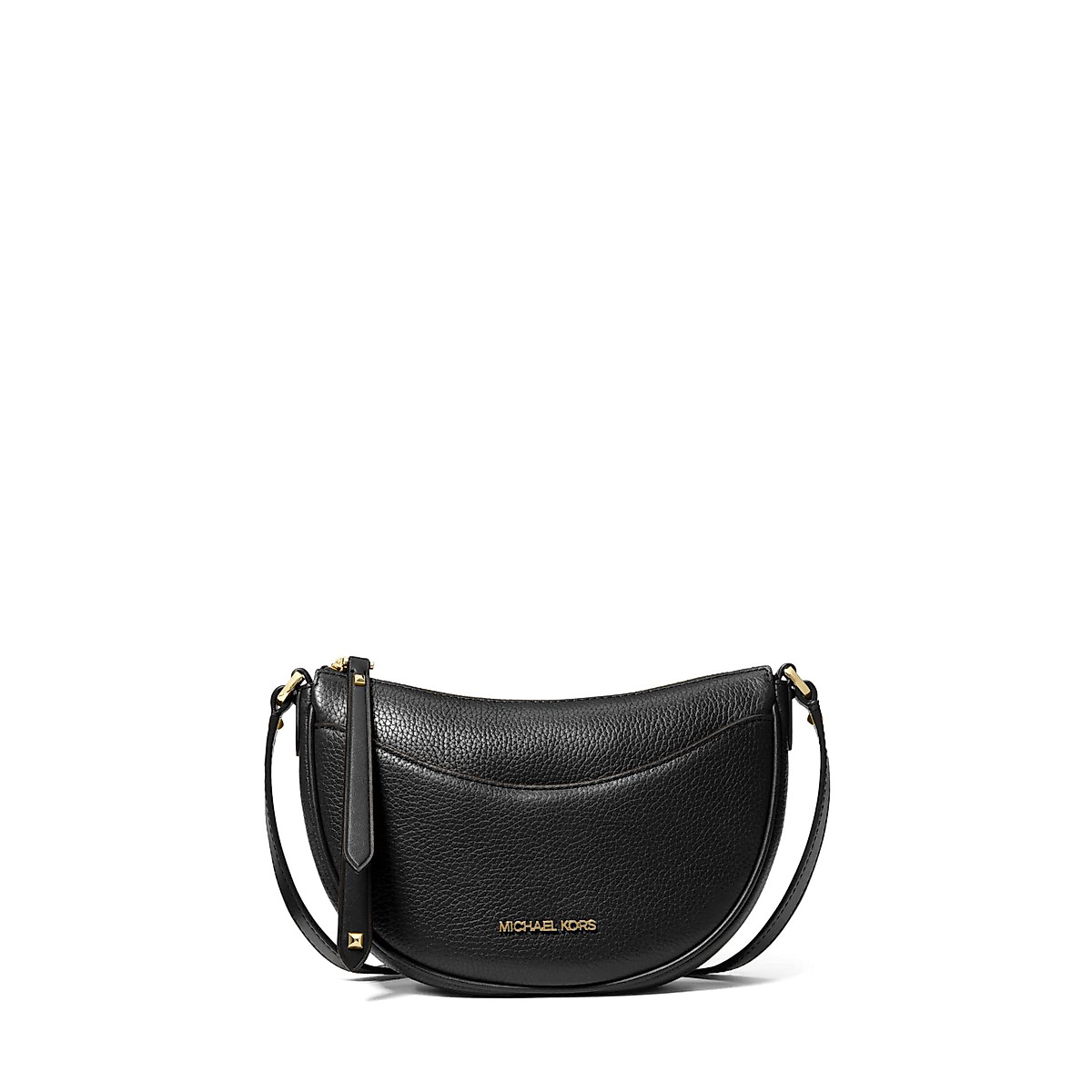 Michael Kors Dover Small Leather Crossbody Bag Purse Handbag (Black)