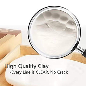 Nifyto Baby Handprint Footprint Ornament Keepsake Maker Kit, Baby Nursery Memory Art Kit, Baby Shower Gifts, Xmas Gifts, Precious Moment for Newborn,Baby Boy/Girl, Personalized Baby Prints(8'')