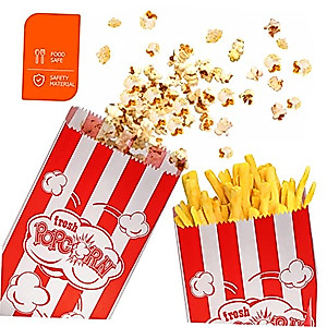 Yardwe 100pcs Popcorn Popcorn Packaging Bag Mini Food Containers Mini Containers Mini Snack Containers Movie Night Popcorn Bowl Paper Chicken Box Concession Popcorn Bags Popcorn Supply