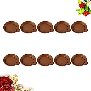 Hemoton 10PCS Plastic Flowerpot Tray Wave Plant Saucer Garden Plant Saucers Plastic Plant Flower Pot Mini Plastic Succulent Tray Plant Pot Base House Plants Indoors Live Earth Round