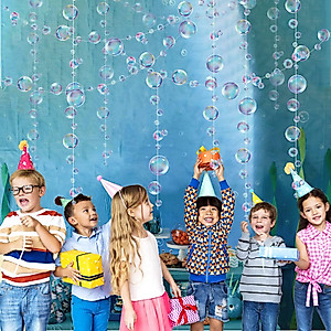 Decor365 Little Mermaid Party Decorations Puple Blue Bubble Garlands Hanging Bubbles Streamer Banner Backdrop Decor Ocean Under The Sea Beach Pool Side Decor Theme Girls Birthday Party Supplies