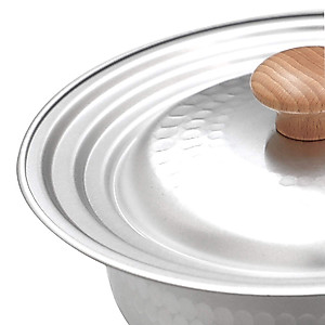 Kyoto Katsugu 4580047177010 Anodized Pot Lid, 6.3-7.9 inches (16-20 cm), For Yukihira Pots and Single-Handed Pot, Made in Japan