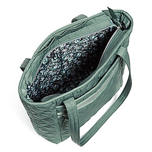 Vera Bradley Women's Performance Twill Small Vera Tote Bag, Olive Leaf, One Size