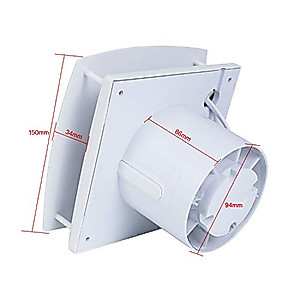 Hon&Guan Wall Exhaust Fan, 4 Inch Exhaust Fan Bathroom Wall Exhaust Fan, Kitchen Exhaust Fan for HVAC System-Super Silent 55CFM.