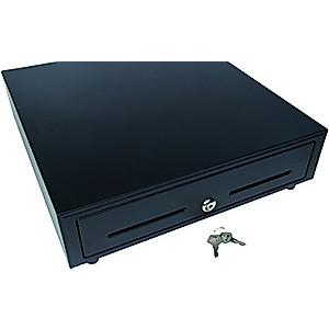 Star Micronics CD3-1616 5 Bill / 8 Coin Value Series Cash Drawer with 2 Media Slots and Included Cable (16" x 16") - Black