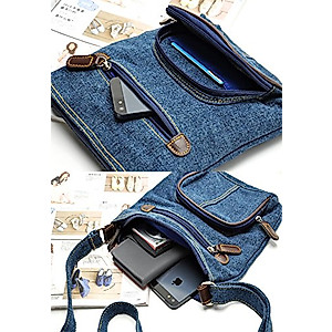 ZOONAI Women Multi Pocket Crossbody Shoulder Bag Small Organizer Purse Wallet