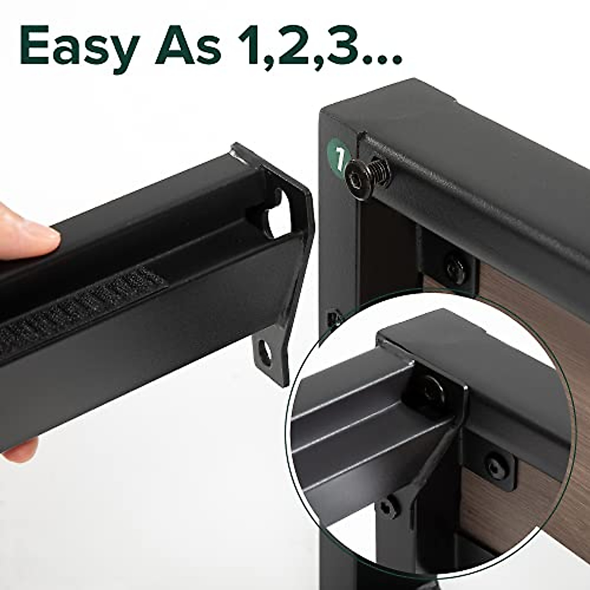 ZINUS Suzanne 37 Inch Bamboo and Metal Platform Bed Frame / Solid Steel Construction / No Box Spring Needed / Wood Slat Support / Easy Assembly, Grey Wash, Full