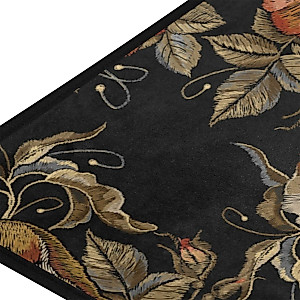 One Bear Skull Skeleton Flowers Kitchen Rugs Kitchen Mats Non Slip Washable Cushioned Mats Polyester AntiFatigue Comfort Floor Mat Doormat for Kitchen Washroom Bedroom 39 x 20 inch