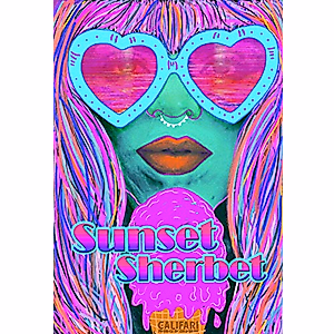 Califari Sunset Sherbet - Full Color Strain Art Poster, Decor for a Home, Dorm, Dispensary, Store or Smoke Shop - 13" x 19" Lithograph Print