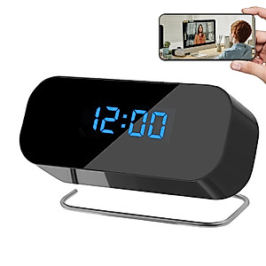 Hidden Camera Detector 1080P WiFi Security Nanny Cam with Motion Detection, 1080P Clock for Home Office