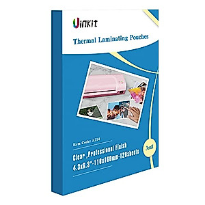 Uinkit Thermal Laminating Pouches 3mil Laminating Sheets 4.3x6.3 inches for Sealed 4x6 Photo Card Documents, Glossy Clear Laminator Pouch Rounded Corner 120Pack
