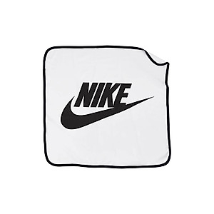 Nike Baby`s Core Future Blanket, Bodysuit, Hat And Booties 4 Piece Set (White(NN0451-001)/Black, 0-6 Months)