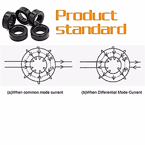 Taigoehua 5pcs (Black) 42X24X16mm Toroid Core,Ferrite Rings Toroid core Iron