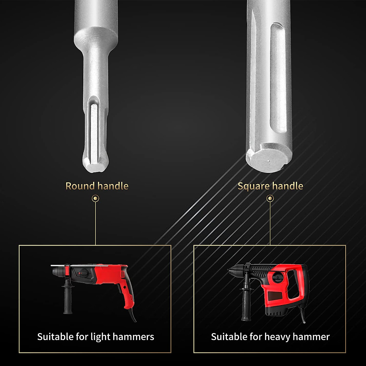 CPROSP Concrete Hole Saw Kit Wall Drill, SDS Plus Shank Hole Saw, for Cement Brick Wall, Kit 30 50 65 mm
