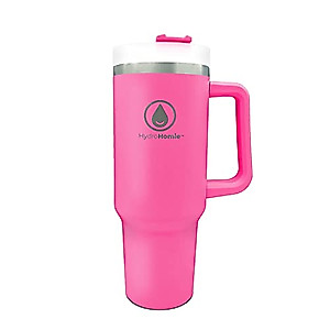 HYDRO HOMIE The Big Swig 40oz Tumbler with Straw Lid – Travel Car Cup Holder Friendly, Insulated Stainless Steel Tumbler - Lavender Fields