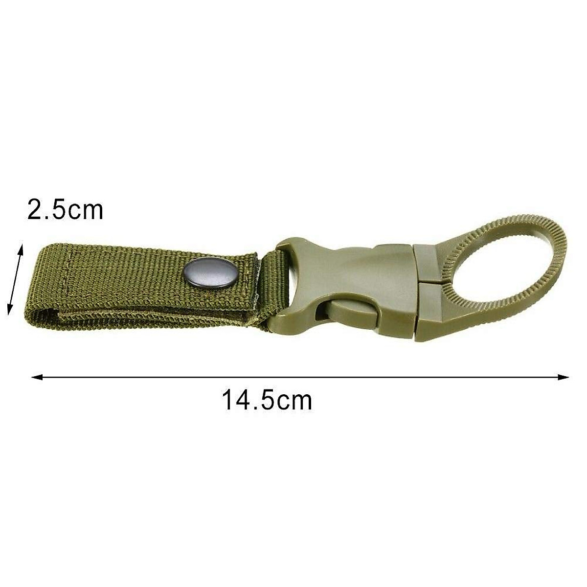 Hanging Bottle Buckle Clip Carabiner,Portable Mineral Water Bottle Ring Holder Keychain Belt Webbing Strap for Outdoor Camping Hiking Traveling (3PCS)