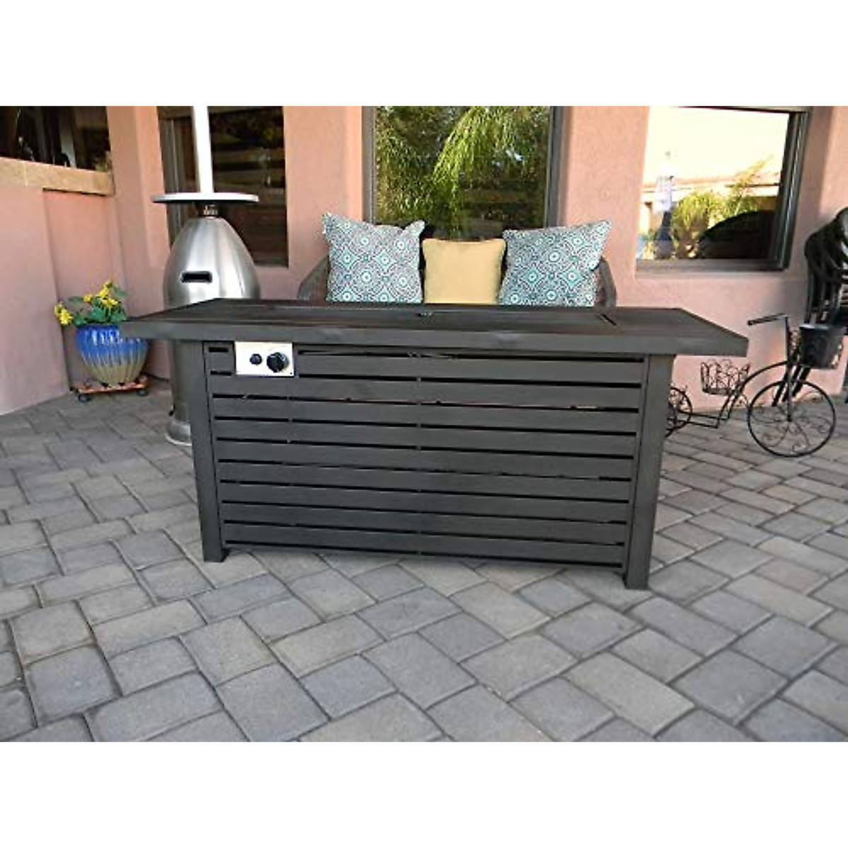 Hiland AWS-RT30 Fire Pit Glass Wind Screen, Rectangular, Clear