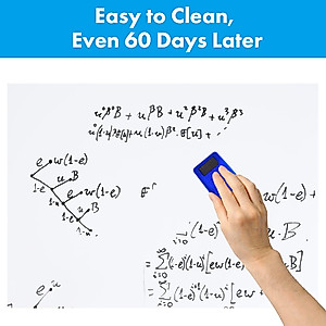 HAMIGAR Magnetic Whiteboard Contact Paper 18" x 39" Dry Erase White Board Sticker for Wall Stick on White Board Peel and Stick Wallpaper Adhesive Poster with Marker, Magnetic Eraser and Magnets