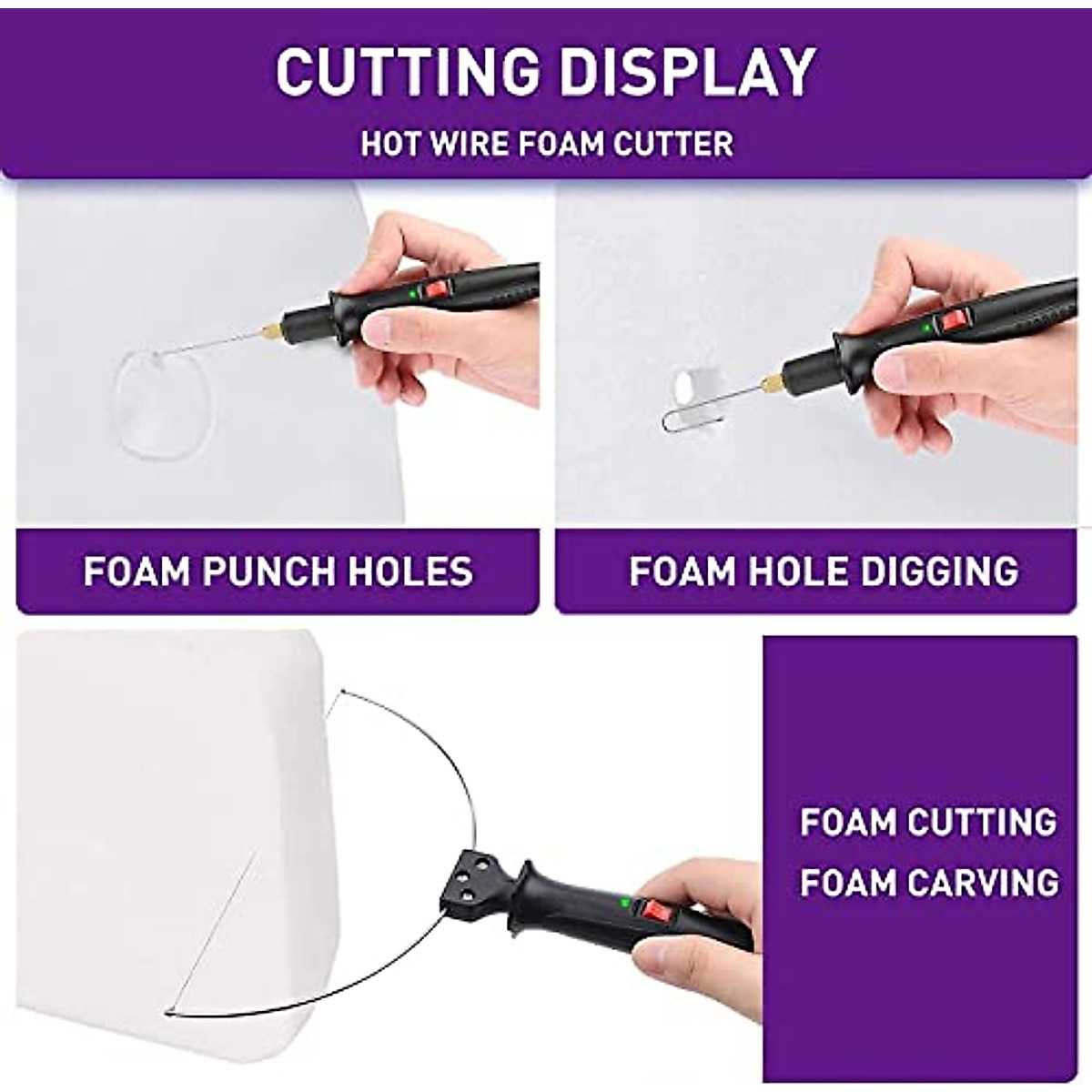4 in 1 Foam Cutter Set, GOCHANGE Electric Cutting Machine Pen Tools Kit, 100-240V / 18W Styrofoam Cutting Pen With Electronic Voltage Transformer Adaptor…