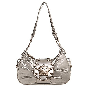 Handbags For All Crown Inspired Classic Hobo Shoulder Handbag