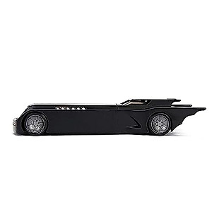 DC Comics 1:24 Batman Animated Series Batmobile Die-cast Car with 2.75" Batman Figure, Toys for Kids and Adults,Black