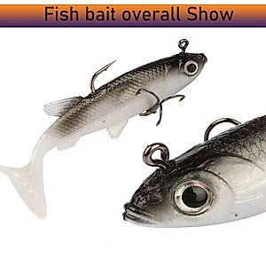 Fishing Bait Set, Mycison Saltwater & Freshwater Fishing Tackle Colorful Minnow Crankbait for Bass Trout Salmon, Deep Diving Swimbait with Ultra-Sharp Hooks Pack of 5