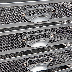 Mind Reader Network Collection, 10-Drawer File Storage, Desk Organizer, Label Frame on Each Drawer, Metal Mesh, Multi-Purpose, Silver