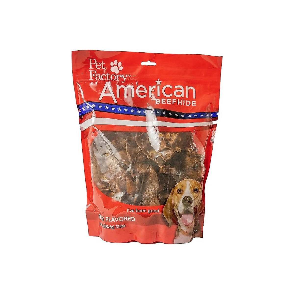 Pet Factory American Beefhide Chips Dog Chew Treats - Beef Flavor, 22 oz
