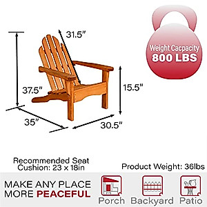 Amish Heavy Duty 800 Lb Pressure Treated Adirondack Chair (Cedar)