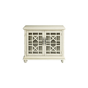 Martin Svensson Home Elegant TV Stand, 38 in x 32 in (W x H), Antique Cream White